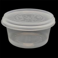 China Custom Size Disposable PP Round Container Plastic Dessert Bowl With Lid Food Packaging for sale