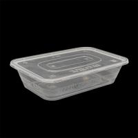 China Rectangular Food Grade PP Takeout Container Polypropylene Lunch Box Transparent Color for sale