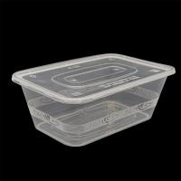 China 1000ml PP Rectangular Container Food Grade Rectangular Lunch Box For Ready Meals for sale