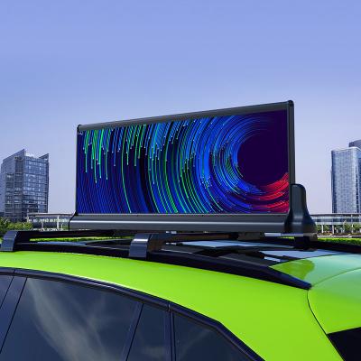 China Programmable Taxi Roof LED Display 3G 4G WIFI Outdoor P2.5 Car Roof Top Advertising for sale