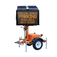 China Outdoor EN12966 VMS Trailer Signs Solar Powered Traffic LED Screen for sale