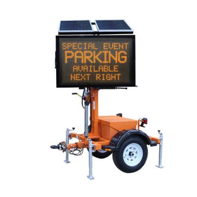 China Outdoor EN12966 VMS Trailer Signs Solar Powered Traffic LED Screen for sale