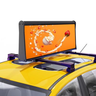 China RGB 3in1 Tri Color Taxi Roof LED Display Full Color Mobile Advertising for sale