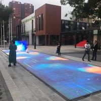 China Illuminated HD P4.81 LED Interactive Dance Floor Anti Slip Design for sale
