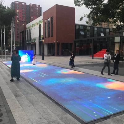 China Illuminated HD P4.81 LED Interactive Dance Floor Anti Slip Design for sale