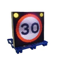 China Solar Powerd 320×160mm Module LED Traffic Signs Crosswalk Warning for sale