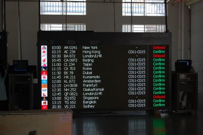 China 1200*1200mm Full Color LED Display For Airport Flight Information for sale