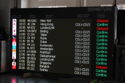 China P10mm LED Airport Flight Display Board Navigation Board Terminal for sale