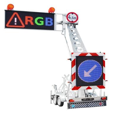 China P10 P12 P16 VMS Trailer Signs Full Color LED Display Screen for sale