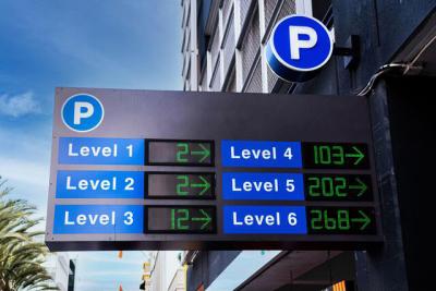 China Outdoor P10 Parking LED Display EN12966 Car Counting Systems for sale