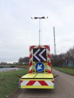 China IP56 P10 Trailer LED Display Mobile Billboard For Traffic Road Safety for sale