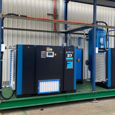 China Normal Pressure Electric Air Compressor Screw Complete Compressed Air System for sale