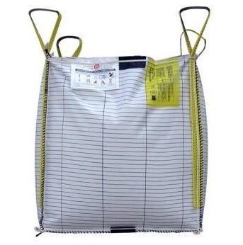 China 1 Cubic Meter Baffle Bag FIBC 1 Ton Top Cross 3000kg Type B Bulk Bags for sale