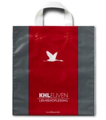 China PVC Soft Loop Handle Plastic Bags LDPE , HDPE Plastic Shopping Bag for sale