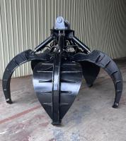 China Four Finger Mechanical Orange Peel Grab , Excavator Rock Grapple For PC PC KOBELCO for sale
