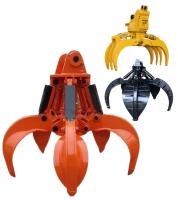 China Antiwear NM400 Excavator Rock Grapple, Grab Bucket For 20, 22, 24, 26 Ton Excavator for sale