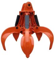 China 0.5cbm 0.7cbm Excavator Rotating Grab For PC Komatsu KOBELCO for sale