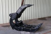 China Antiwear Mechanical Excavator Grab , Wood Log Grapple For Forestry Machinery for sale