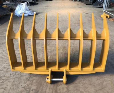 China Steel Casting Mini Digger Rake Bucket , Excavator Scoop Rake For PC320 PC200 for sale
