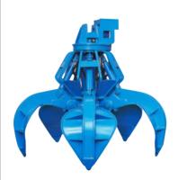 China 5 Tine Mechanical Orange Peel Grab 360 Degree Rotatable For Scrap Handling for sale