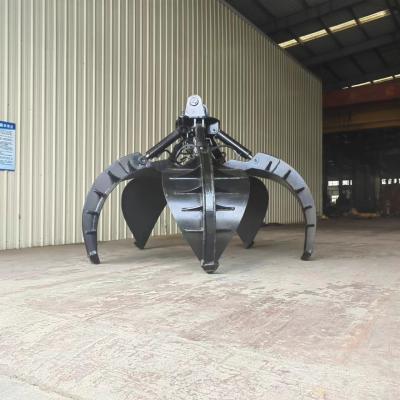 China Rotating Mechanical Orange Peel Grab , Hydraulic Scrap Grab For PC320 Excavator for sale