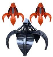 China Hydraulic Electric Mechanical Orange Peel Grab 360 Degree Rotation For Garbage Scraps for sale