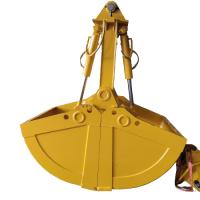 China 15-24 Ton Excavator Clamshell Grab Bucket Double Cylinder Hydraulic for sale