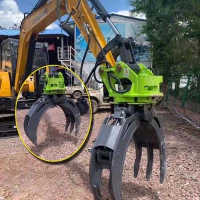 China Excavator Hydraulic Rotating Log Grapples Grab For PC320 PC200 for sale