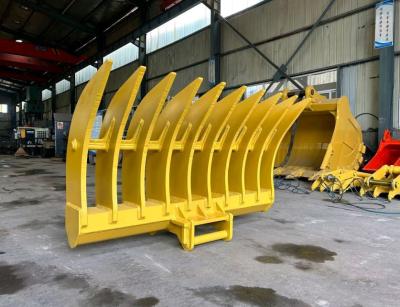 China Q355B Excavator Rake Bucket For Land Clearing Hitachi 200 PC 320 Komatsu 210 for sale