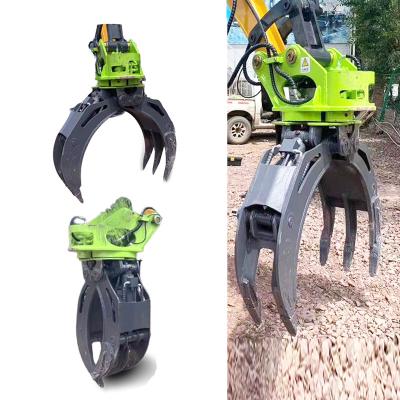 China Manufacture OEM ODM Excavator Hydraulic Log Grapple for PC320 PC200 , Custom Excavator grab for sale