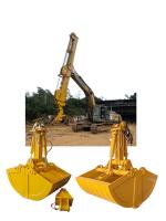 China Excavator Attachments Excavator Clamshell Bucket For Telescopic Arm Komatsu PC Sany Excavator for sale