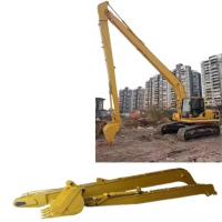 China Q355B 7-28m Long Boom Arm Excavator Extended Arm Long Boom With Rock Bucket For Hitachi Komatsu for sale