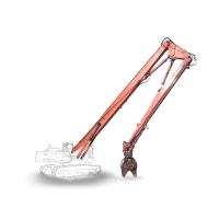 China construction machinery excavator long arm demolition boom high reach demolition boom long boom excavator for PC for sale