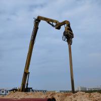 China 360 Degree Excavator Vibro Hammer with long boom arm , Excavator Mounted Vibratory Pile Driver For PC320 for sale