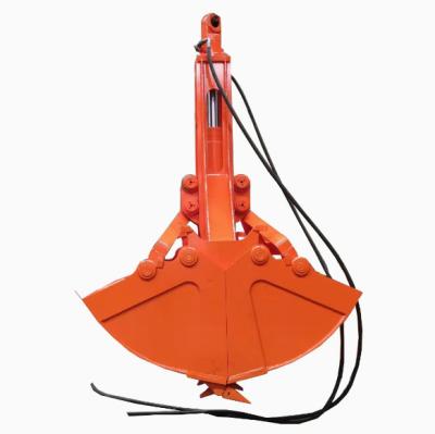 China 0.2-6.8 Cbm Double Cylinders Hydraulic Clamshell Bucket For Excavator for sale