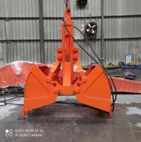 China Excavator Single Cylinder 1.5 Cbm Clamshell Bucket For ZX335 Telescopic Arm Bucket for sale