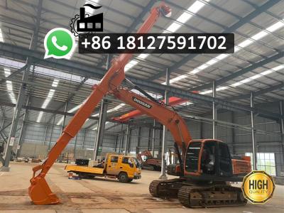 China 25 Meters Telescopic Digging Depth Excavator Telescopic Arm Made Of BS900 Steel Plate Board And 30MM Steel Rope for sale
