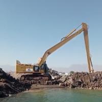 China Swamp Excavator Long Stick 40ft With Flotation for sale