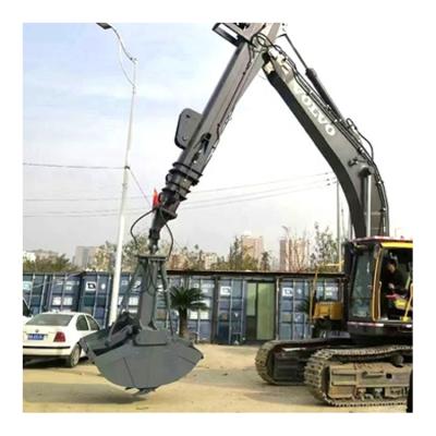 China Excavator Telescopic Dipper Boom with Clamshell Bucket for PC300 PC400 for sale