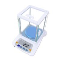 China 0.01g digital  scale blue backlight Electronic balance white Analytical balance pharmaceutical chemical balance for sale