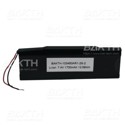 China 7.4V Custom Lithium Ion Battery Packs BAKTH 103450AR1-2S-2 1700MAh 12.58Wh for sale