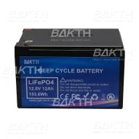 China Environmentally Friendly Deep Cycle Battery BAKTH LiFePO4 12.8V 12Ah 153.6Wh for sale