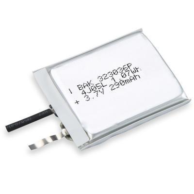China Small Li Pol Battery Rechargeable Li Ion Battery 323036P 3.7V 290mAh for sale