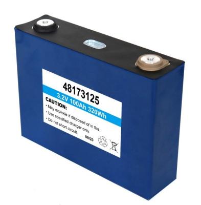 China Prismatic Lipo4 Battery Cell 3.2V 100Ah 48173125 Rechargeable Lifepo4 Prismatic Battery Cell for Golf Cart for sale