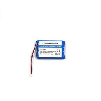 China Wholesale Rechargeable Li-Po Batteries LP-803448-1S-2M 3.7V 1500mAh Lithium Ion Polymer Battery for sale