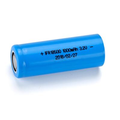 China 3.2V 1000Mah Rechargeable Li Ion Battery 1500mAh Cylindrical Lifepo4 Battery Cell IFR 18500FE for sale