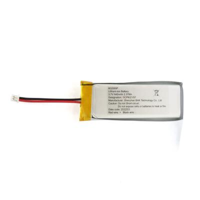 China Reliable Slim 3.7V 640mAh Rechargeable Li-Polymer Battery for Small Electronics for sale