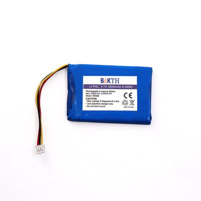 China Rechargeable Lipo Battery 3.7V 2600mAh 565068P Li-pol Lithium Polymer Battery Pack for Mobile Phone for sale