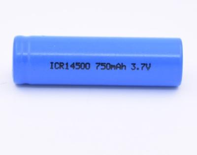 China Real Capacity Rechargeable Li Ion Lithium Battery ICR14500 3.7V 750mAh For Power Tools for sale