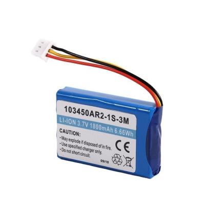 China 103450AR2-1S-3M  Li Ion 3.7V 1800mAh Prismatic Lithium Ion Battery for Consumer Electronics for sale